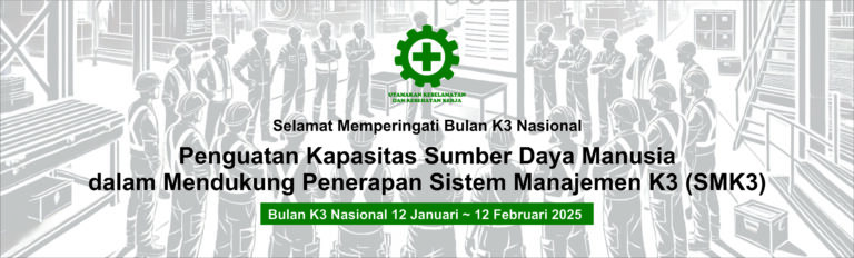 Spanduk Bulan K3 Nasional tahun 2025 - Desain 1 - HSEpedia